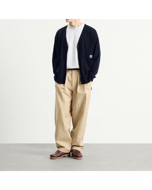 N!CE Embroidered Logo Knit Cardigan in Blue for Men | Lyst UK