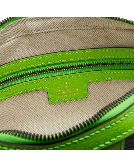 Gucci Ophidia Neon Trim Cross Body Bag in Green for Men | Lyst