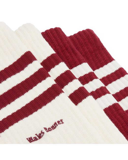 adidas X Wales Bonner Three Stripe Sock in Red | Lyst