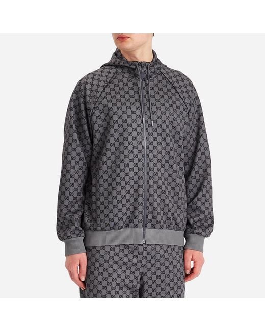 Gucci Light Neoprene Zip Through Jacket in Gray for Men | Lyst