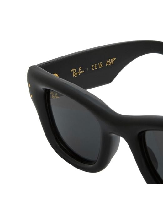 Ray-Ban X A$Ap Rocky Wayfarer Puffer Sunglasses in Black | Lyst UK