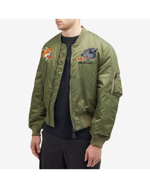Maharishi Duality Panther Ma1 Flight Jacket in Green for Men | Lyst