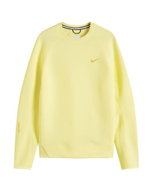 Nike X Nocta Tech Fleece Crew in Yellow | Lyst
