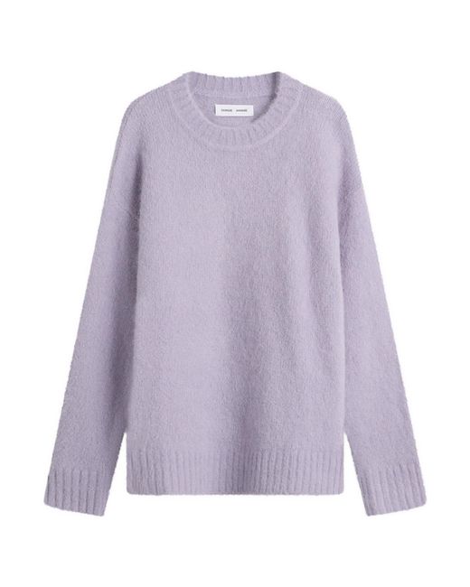 Samsøe & Samsøe Sajeanne Hairy Knit Sweater in Purple | Lyst UK
