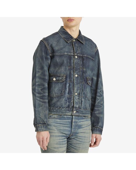 RRL Type 2 Denim Trucker Jacket in Blue for Men | Lyst