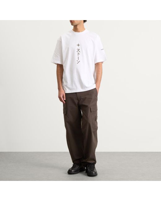 Stone Island Ghost Weatherproof Cotton Canvas Cargo Pants in Brown for ...