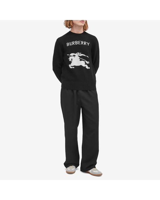 Burberry Ekd Logo Jumper in Black for Men | Lyst