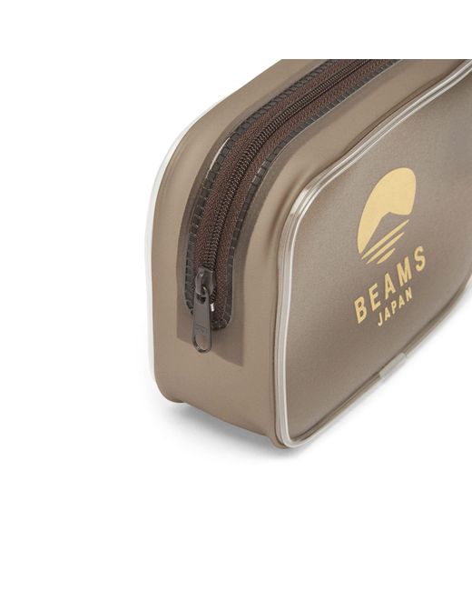 BEAMS Japan Logo Pouch in Natural | Lyst