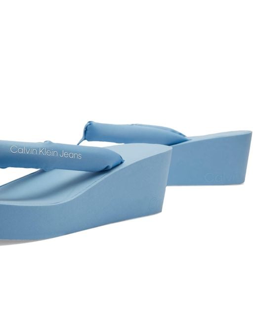 Calvin Klein Padded Flip Flop in Blue | Lyst