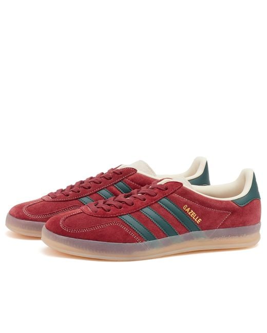adidas Gazelle Indoor Sneaker in Red | Lyst