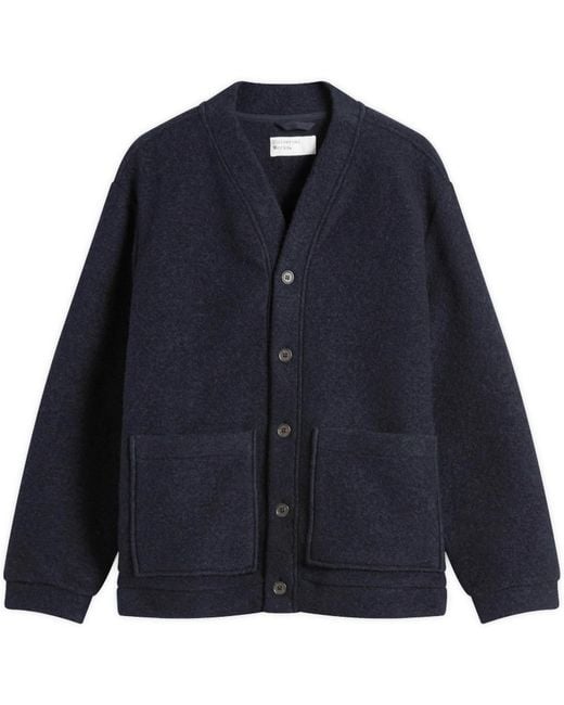 Universal Works Presented By End. Wool Fleece Adv Cardigan in Blue for ...