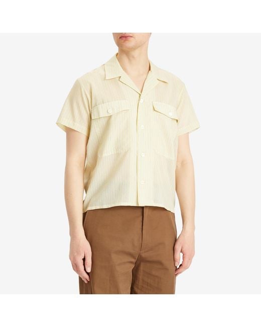 Second/Layer Open Collar Shirt in Natural for Men | Lyst