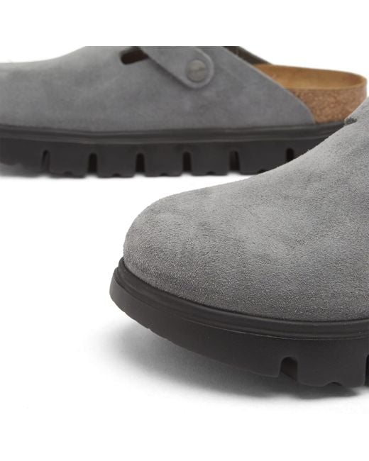 Birkenstock Boston Chunky Leve Clog in Gray | Lyst