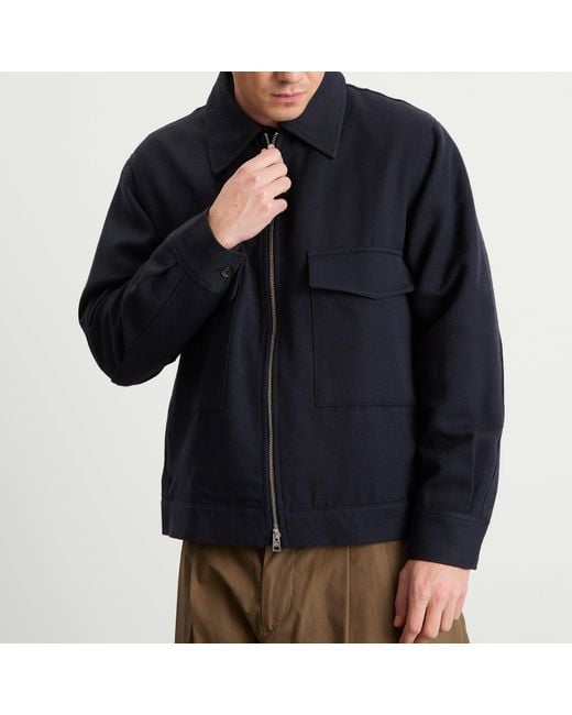 Norse Projects Aksel Cavalry Cotton Wool Windstopper Jacket in Blue for ...