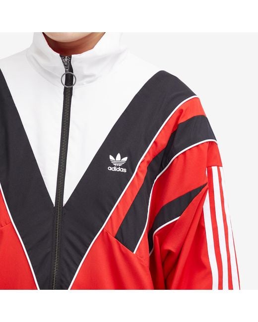 adidas Rasant Oversized Zip Off Track Top in Red | Lyst