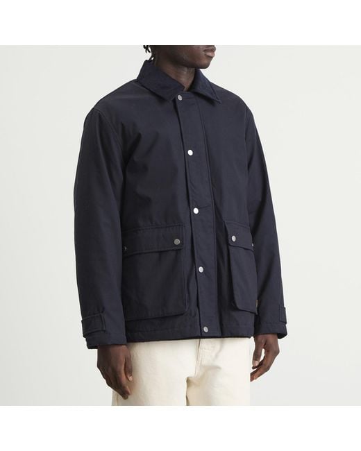 Armor Lux Quilted Work Jacket in Blue for Men | Lyst