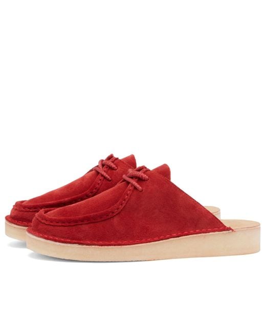 Clarks Desert Nomad Mule in Red | Lyst