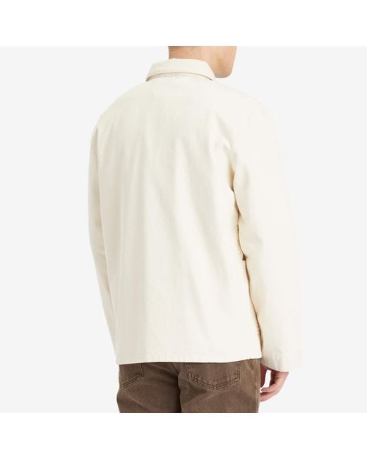 A.P.C. Embroidered Kerlouan Work Jacket in Natural for Men | Lyst