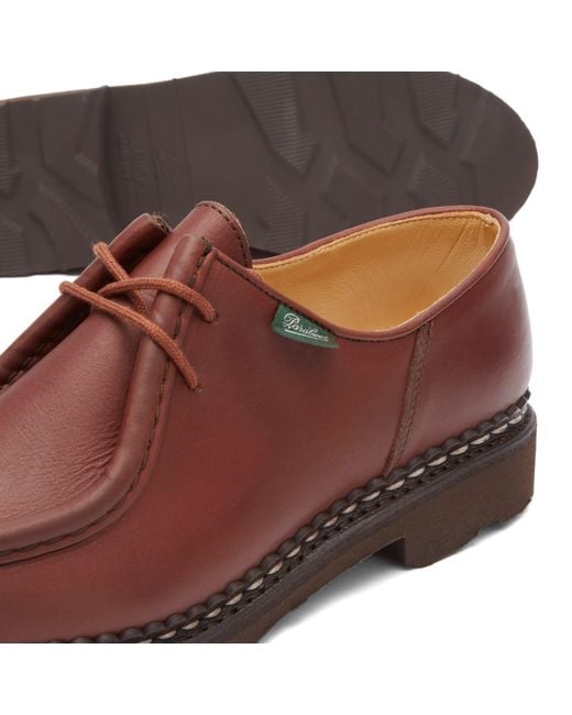 Paraboot Michael Leather Lace Up Derby Shoe in Brown | Lyst