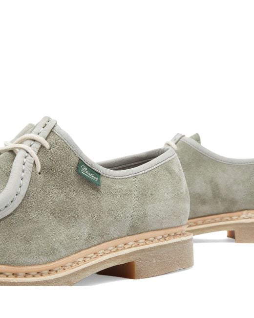 Paraboot Michael Suede Leather Lace Up Derby Shoe in Gray | Lyst