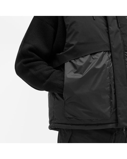 Represent Layered Puffer Down Gilet Vest in Black for Men | Lyst
