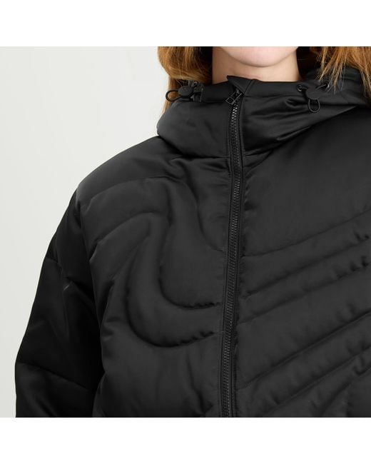 Nike Swoosh Puffer Jacket in Black | Lyst UK