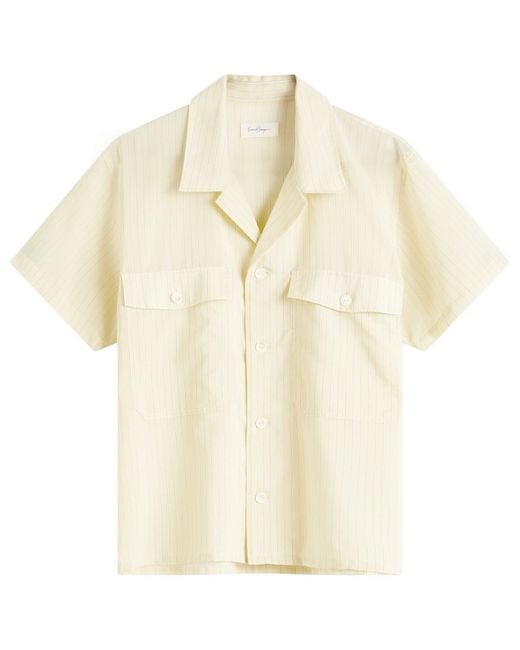 Second/Layer Open Collar Shirt in Natural for Men | Lyst