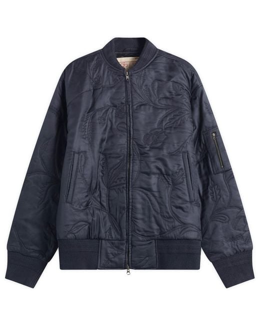 Kardo Max Embroidered Bomber Jacket in Blue for Men | Lyst UK