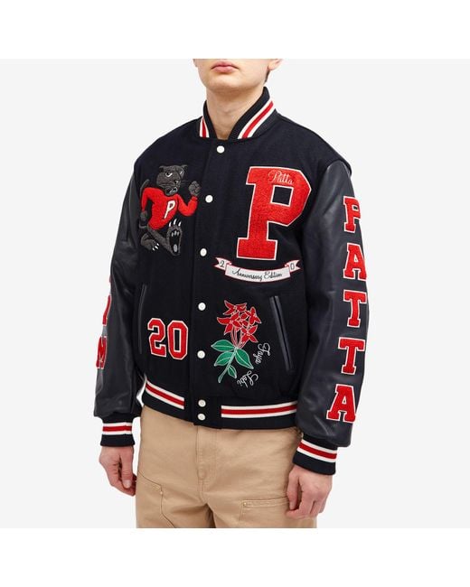 PATTA 20Th Anniversary Varsity Jacket in Blue for Men | Lyst