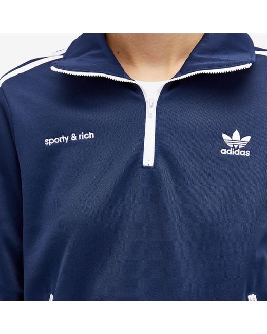 adidas X Sporty & Rich Track Top in Blue | Lyst