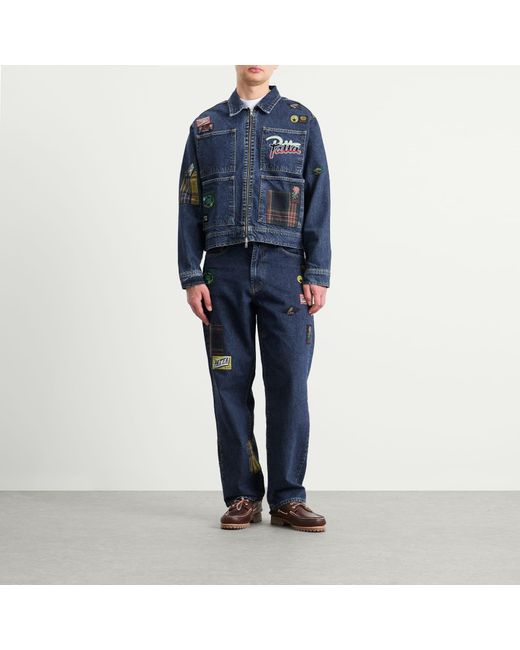 PATTA Whole Lotta Labels Denim Jacket in Blue for Men | Lyst UK