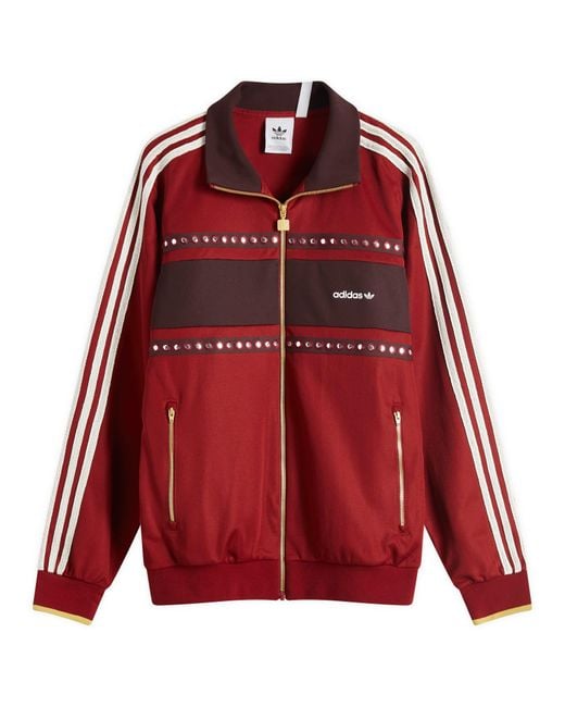 adidas Originals Retro Sports Track Top in Red | Lyst