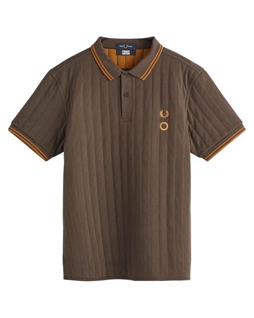 Fred Perry X Craig Quilted Polo in Brown for Men | Lyst