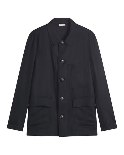 Dries Van Noten Pinstripe Worsted Wool Jacket in Blue for Men | Lyst UK