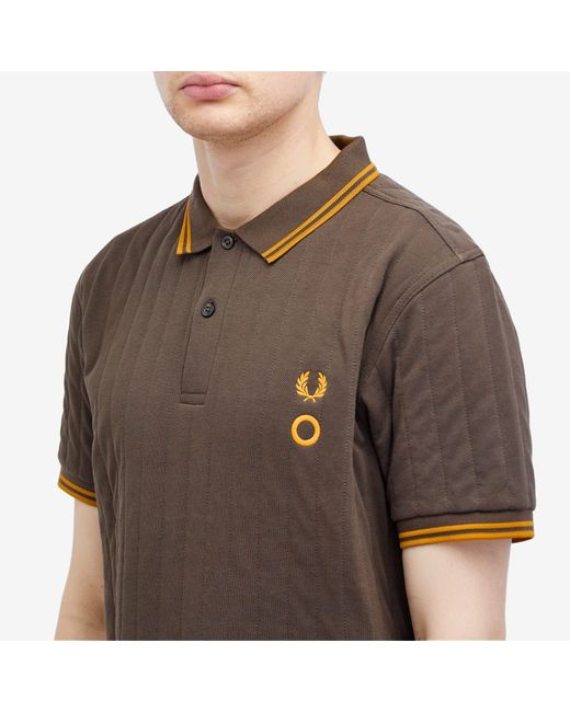 Fred Perry X Craig Quilted Polo in Brown for Men | Lyst