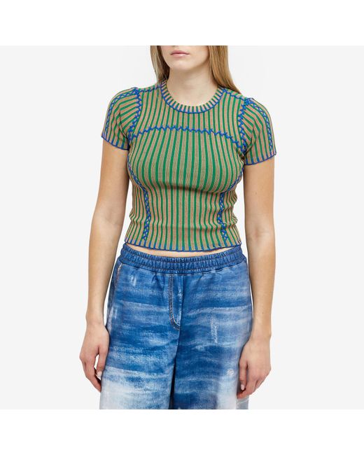 Brain Dead Mariel Sport Knit Top In Green Lyst