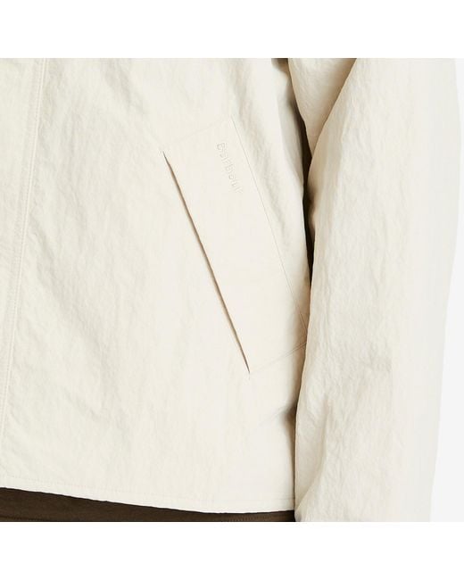 Barbour Transport Lightweight Showerproof Jacket in White for Men | Lyst UK