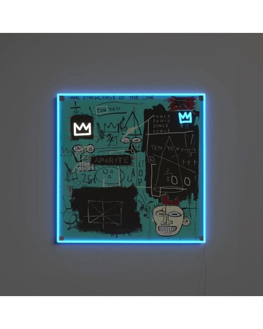 YELLOWPOP Equals Pi By Jean Michel Basquiat Led Neon Sign in Blue | Lyst UK