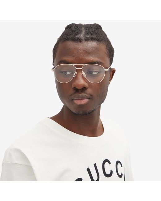 Gucci Gg1679O Optical Glasses in Metallic for Men | Lyst