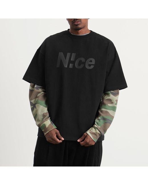 N!CE Logo T-Shirt in Black for Men | Lyst UK