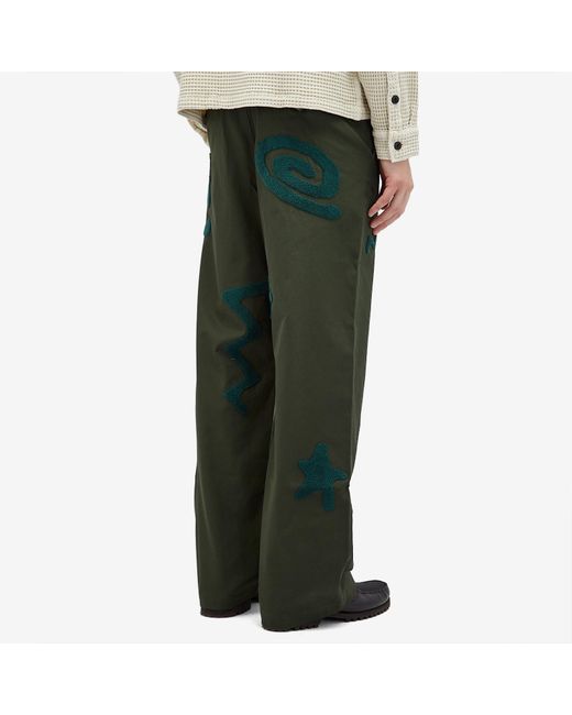 Brain Dead Symbol Four Pocket Trouser in Green for Men | Lyst