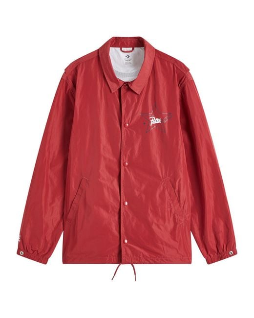 Converse X Patta Andover Jacket in Red for Men | Lyst UK