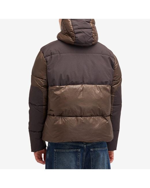 Pop Trading Co. Nylon Ripstop Puffer Down Jacket in Brown for Men | Lyst
