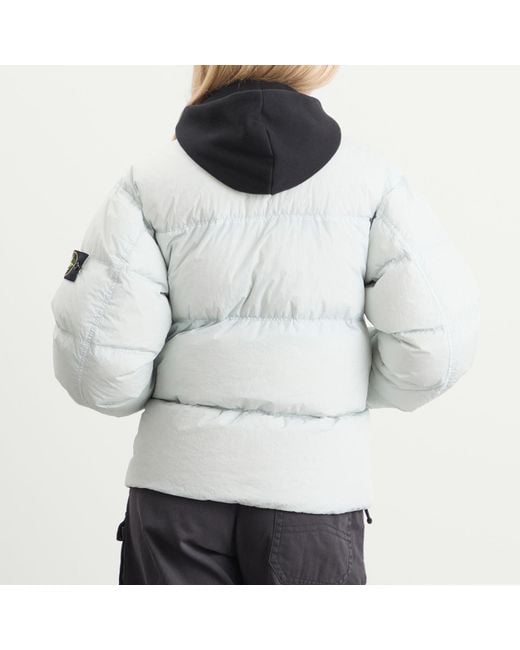 Stone Island Bomber Jacket in White | Lyst UK