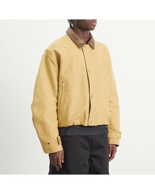 Acne Studios Double Cotton Satin Jacket in Natural for Men | Lyst