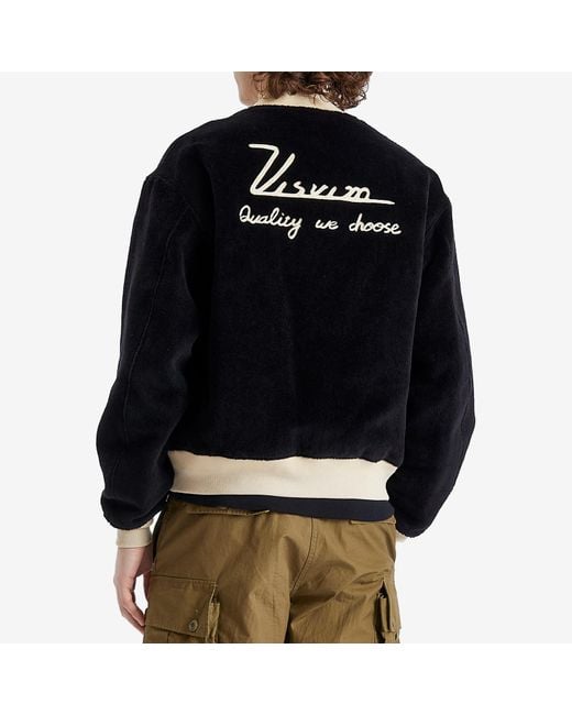 Visvim Otis Wool Military Boa Jacket in Black for Men | Lyst UK
