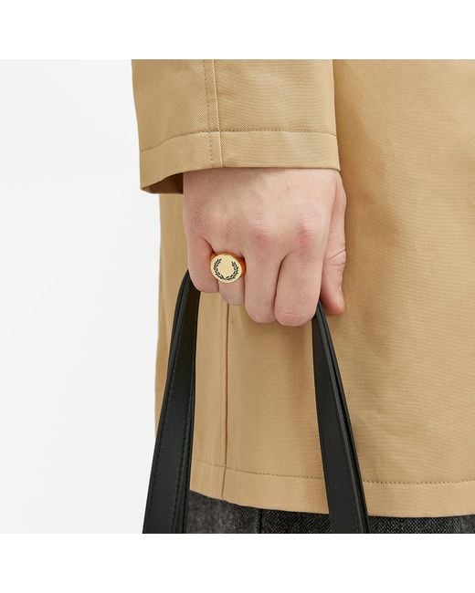 Fred Perry Laurel Wreath Signet Ring in Metallic for Men | Lyst