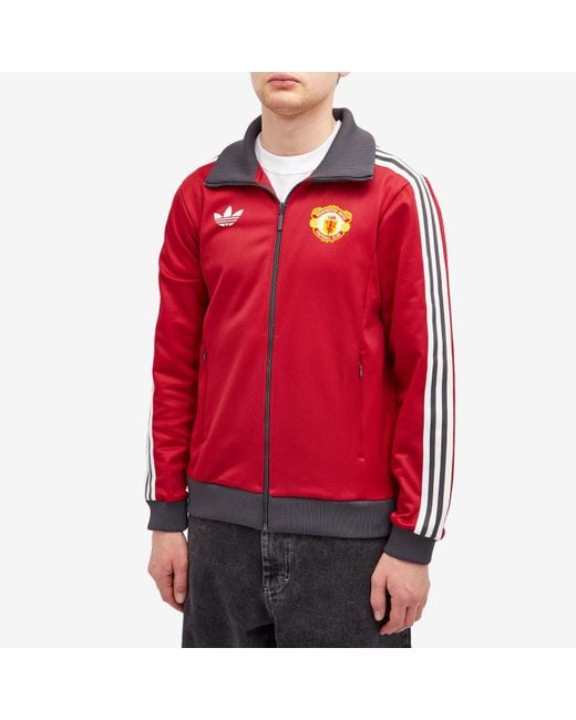 adidas Manchester United Fc Og Track Top in Red for Men | Lyst