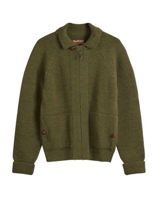 Barbour To Ki To Paxman Zip Cardigan in Green for Men | Lyst