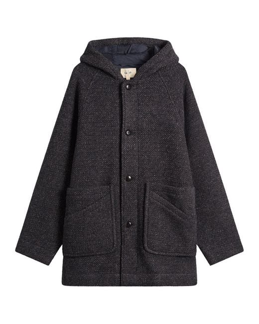 Folk Hooded Car Coat in Black for Men | Lyst Canada